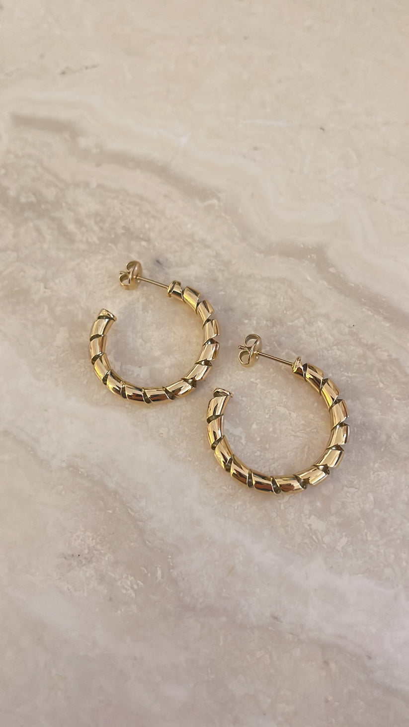 Octavia Coil Hoops - Gold – Kitsense